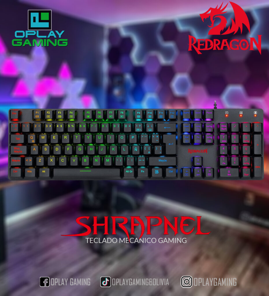SHRAPNEL Teclado Mecánico Redragon – OPlayGaming