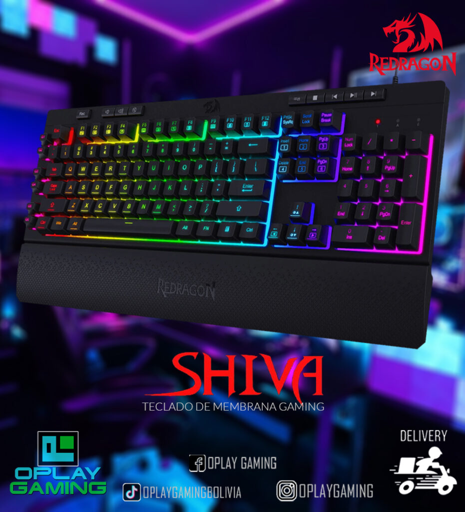 Shiva Teclado de Membrana RGB Redragon – OPlayGaming